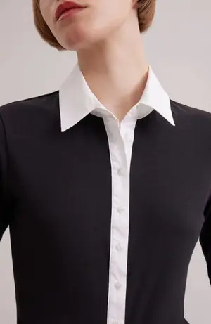 Anne Fontaine Shirt Nuage White - Black/white