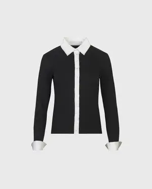 Anne Fontaine Shirt Nuage White - Black/white