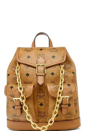 Mcm Gold Tone Backpacks For Women