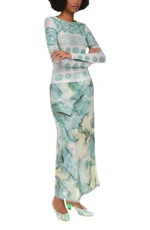 Anna Sui Cosmos Mesh Skirt