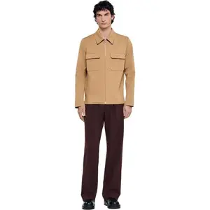 Sandro Zip-up Pocket Jacket - Camel