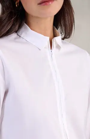 Anne Fontaine Poplin Peplum Shirt