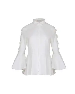 Anne Fontaine Poplin Peplum Shirt