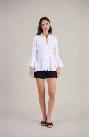 Anne Fontaine Poplin Peplum Shirt
