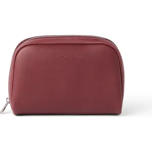 Brunello Cucinelli Calfskin Beauty Case - Burgundy