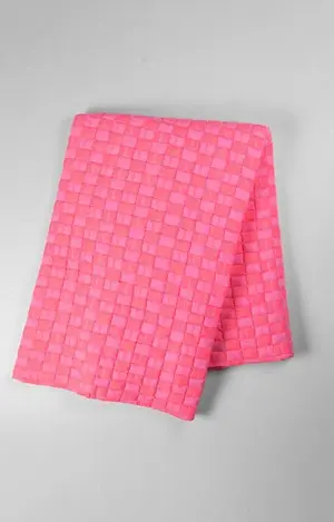 ARCHIVE NEW YORK Quilted Sujani Neon Throw Blanket - Pink