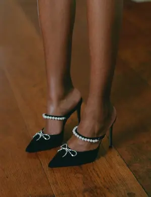 ZENA ZIORA Philippa 100 Pearl Stiletto Mule