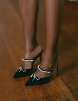 ZENA ZIORA Philippa 100 Pearl Stiletto Mule