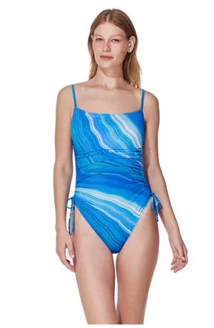 GOTTEX Marble Dream C-cup Square Neck One Piece - Dream-blue-multi
