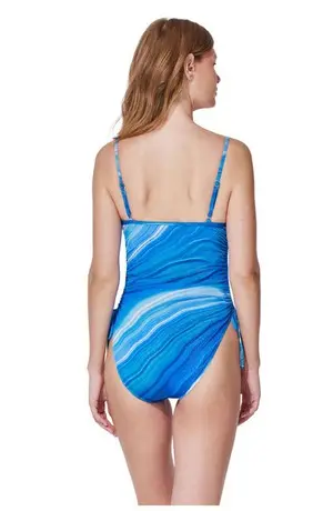 GOTTEX Marble Dream C-cup Square Neck One Piece - Dream-blue-multi