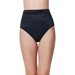GOTTEX Mademoiselle High Waist Bikini Bottom - Black