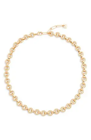 OPEN EDIT Flat Cable Chain Necklace - Gold