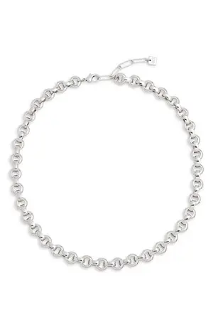 OPEN EDIT Flat Cable Chain Necklace Silver
