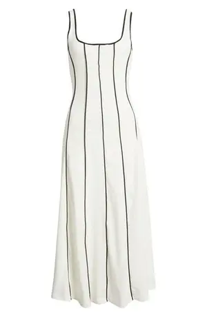 Mango Sleeveless Midi Dress - Ecru