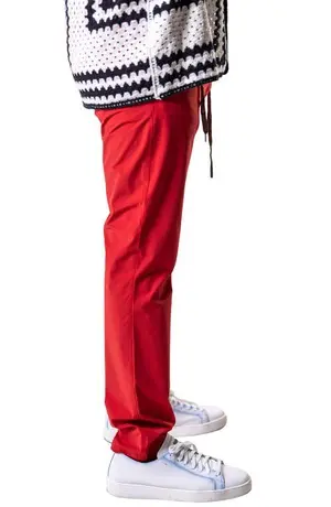 MACEOO Slim-fit Drawstring Pants - Red