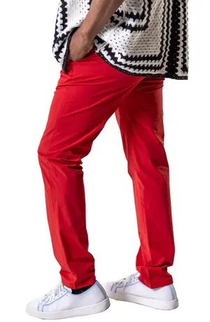 MACEOO Slim-fit Drawstring Pants - Red