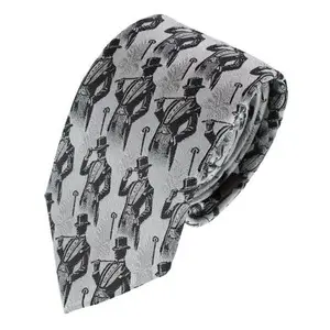Trafalgar Ambrose Dapper Night Necktie Silver And Black