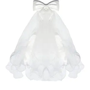L. Erickson Emerson Bow Veil - White