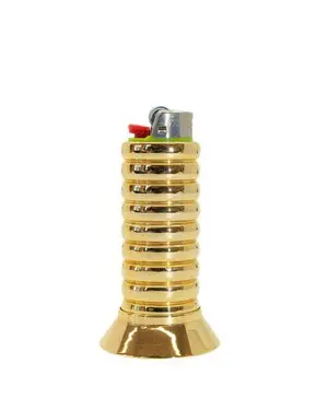 Fry Powers Gio Lighter Holder - Unlacquered Brass