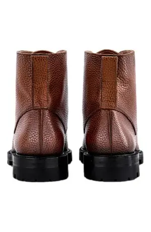 ANTHONY VEER Pembroke Cap-toe Boots - Amber Tan Leather