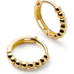 ANA LUISA Solid Beaded Hoop Earrings - Gold