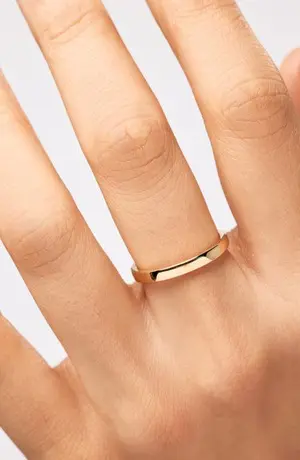 ANA LUISA Solid Yellow Slim Eclipse Ring - Gold