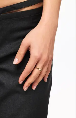 ANA LUISA Solid Yellow Slim Eclipse Ring - Gold