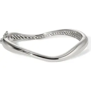 Nadri Alma Organic Hinge Bracelet - Rhodium