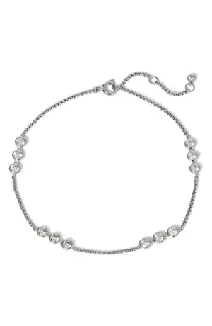 Nadri Brooklyn Zirconia Anklet Rhodium