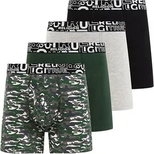 True Religion Boxer Briefs Stretch Underwear Pack Of 4 - Camo