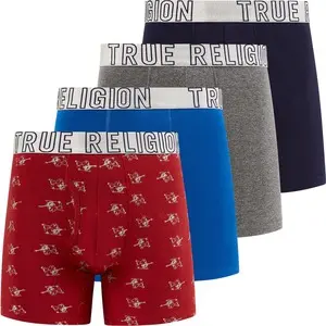 True Religion Boxer Briefs Stretch Underwear Pack Of 4 - Red