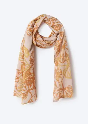 VISCATA Foulard Scarf - Orange Petals