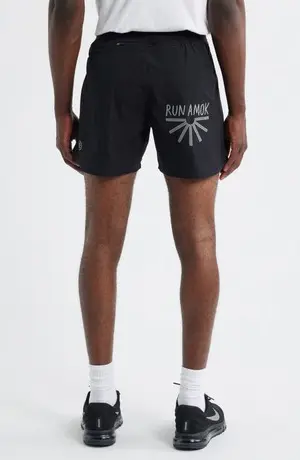 ROARK Alta 5 Printed Drawstring Shorts - Black