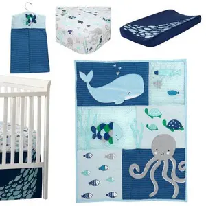 LAMBS & IVY Oceania 6-piece Baby Crib Bedding Set - Blue