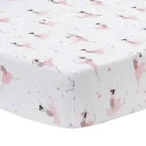 LAMBS & IVY Ballerina Baby Fitted Crib Sheet - Pink