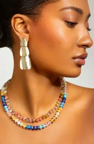 MARLYN SCHIFF Rondelle Beaded Necklace - Multi