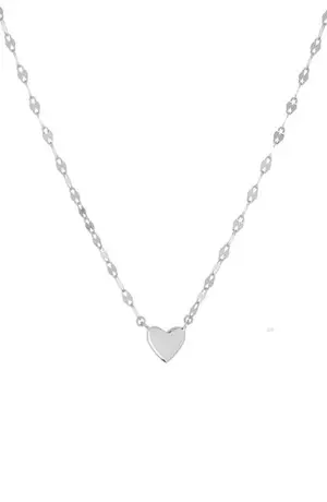 MARLYN SCHIFF Heart Pendant Chain Necklace - Silver