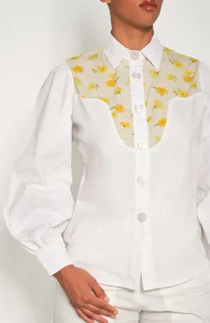 THE LULO PROJECT Alamo Floral Panel Shirt