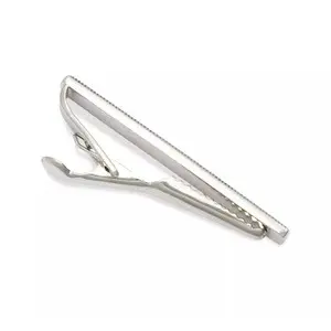 LINK UP Dotted Frame Mother Of Pearl Tie Bar - Silver