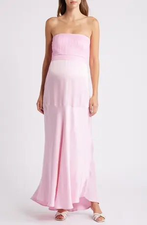 EMILIA GEORGE Deliah Maternity Maxi Dress - Cherry