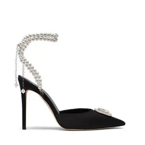 ZENA ZIORA The Dame 100 Pearl Stiletto Heel - Black