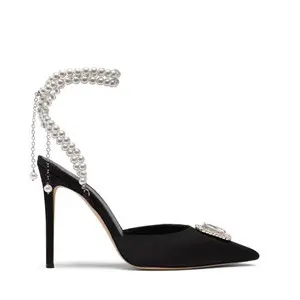 ZENA ZIORA The Dame 100 Pearl Stiletto Heel - Black