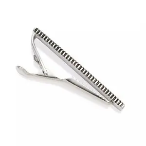 LINK UP Deco Framed Short Tie Bar - Silver