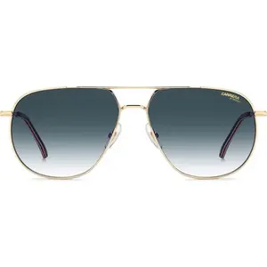 Carrera Eyewear 61mm Navigator Sunglasses - Gold/black Red/dark Blue