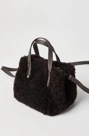 Brunello Cucinelli Shearling Mini Bag