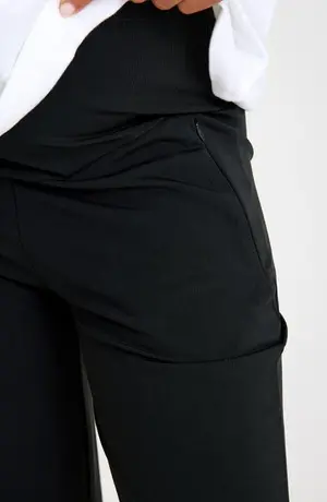 ACCOUCHEE Flare Maternity Trousers - Black