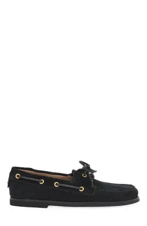 GIANVITO ROSSI Vandé Suede Boat Shoes - Blue Suede