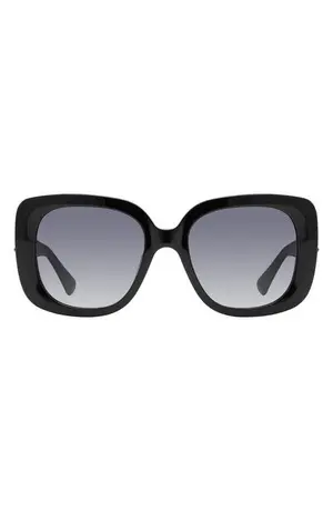 Kurt Geiger 53mm Butterfly Sunglasses - Black/smoke Gradient