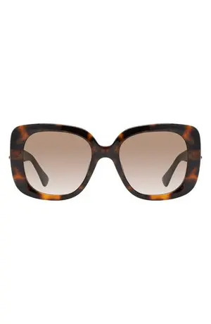 Kurt Geiger 53mm Butterfly Sunglasses - Havana/brown Gradient
