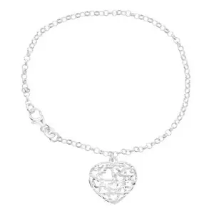 DONATELLO GIAN Sterling Dangle Heart Bracelet - Silver